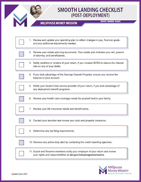 MilLife Milestones: Post-Deployment - MilSpouse Money Mission